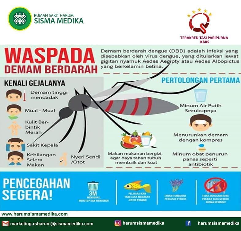 Waspada DBD - Ayo cegah DBD dengan 3 M Plus - Rumah Sakit Harum Sismamedika